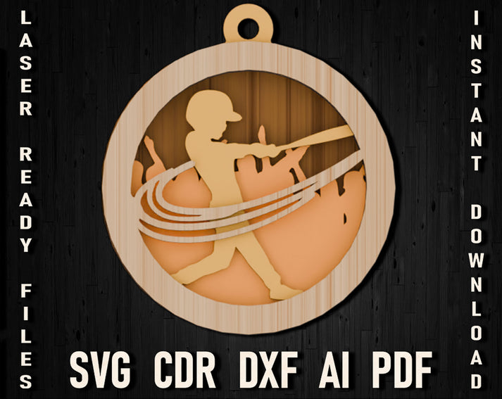 Baseball Multi Layer Christmas Ornament