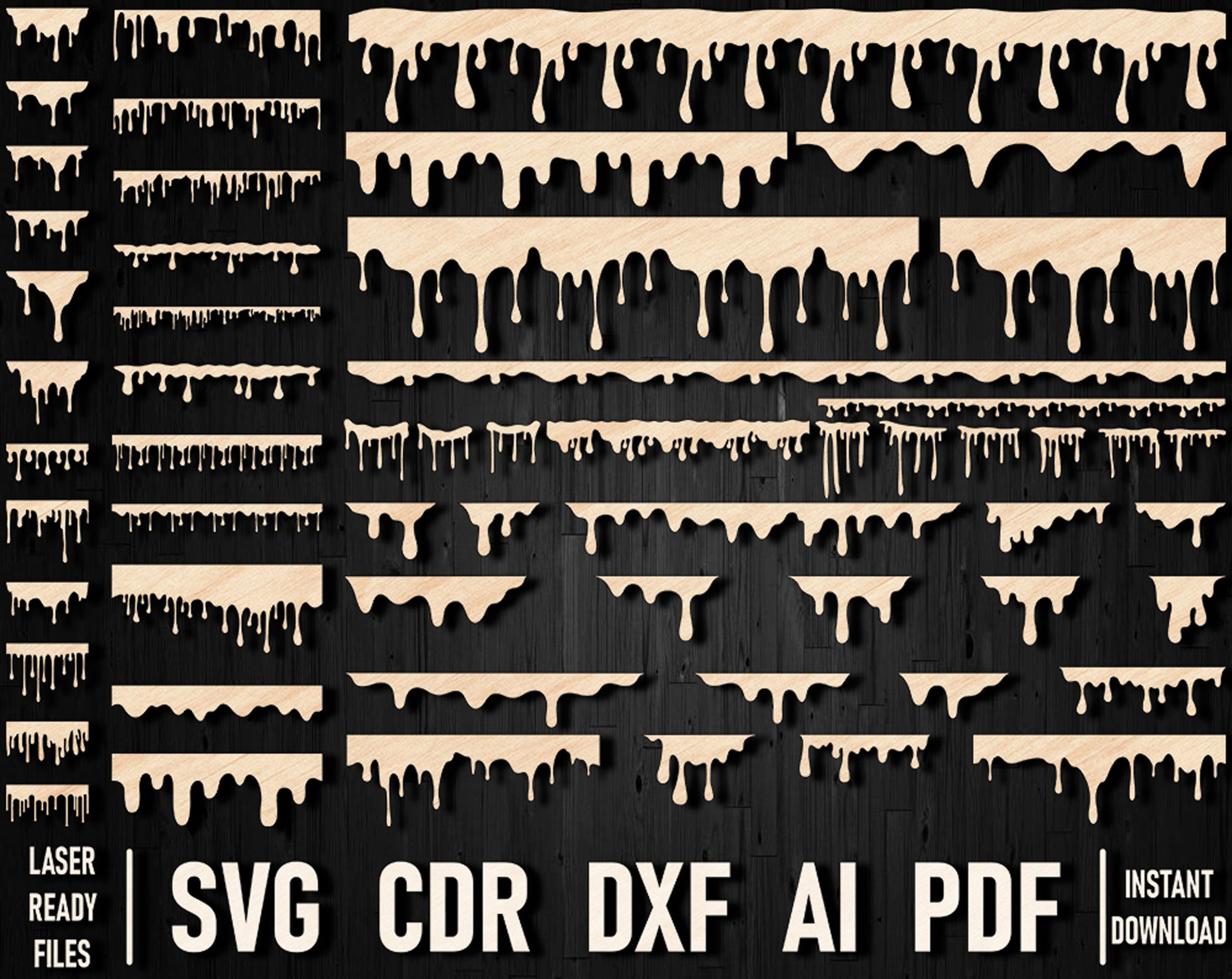 Dripping Borders Svg Files