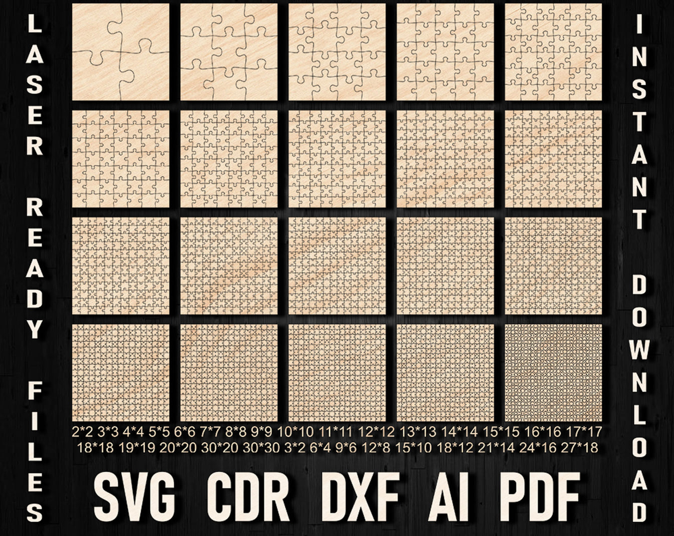 Jigsaw Puzzles Svg File For Cricut And Laser Cutting