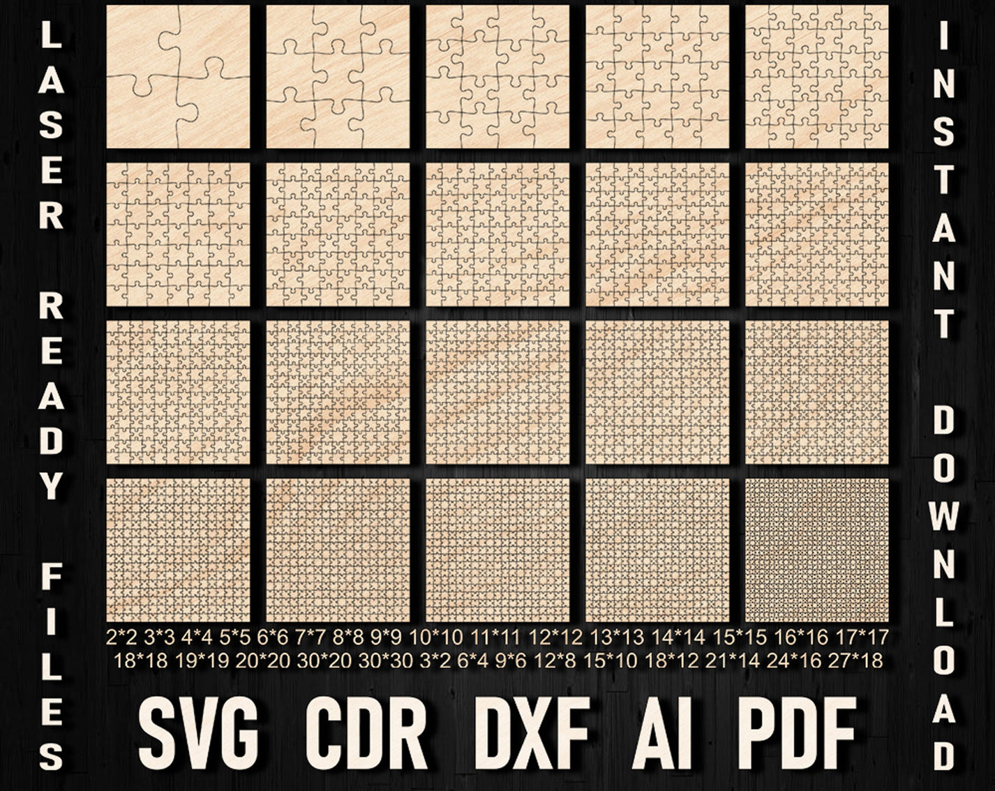 Jigsaw Puzzles Svg File For Cricut And Laser Cutting