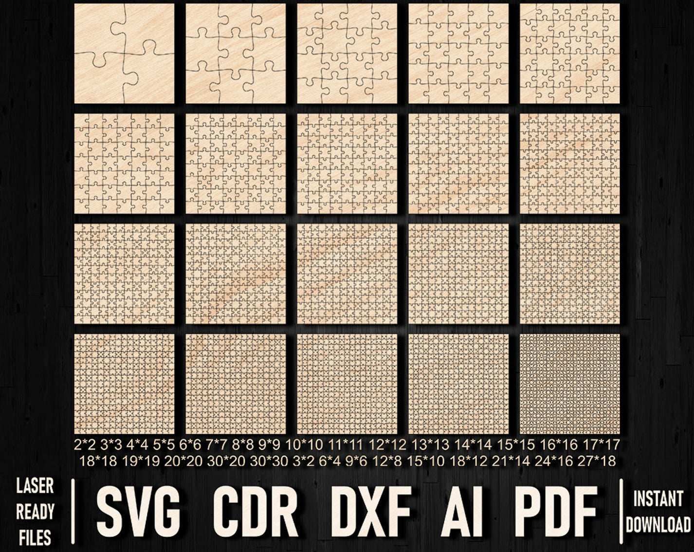 Jigsaw Puzzles Svg File For Cricut And Laser Cutting
