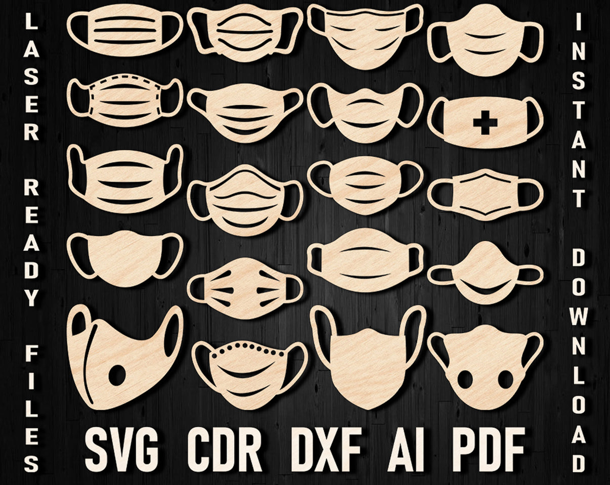 Medical Mask Svg Bundle For Cricut