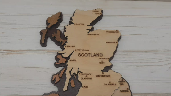 The United Kingdom Laser Engraiving Map