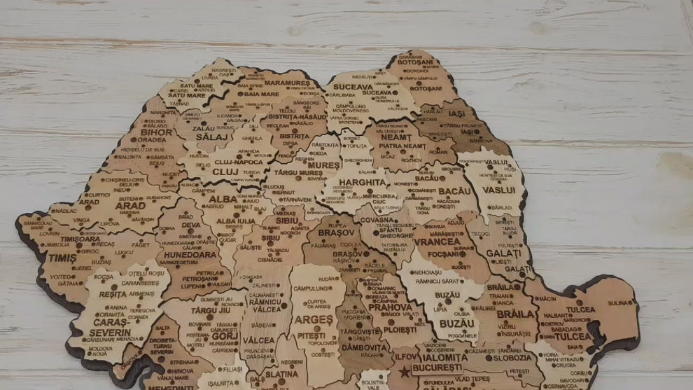 Romania Map Svg Puzzle For Laser Cutting
