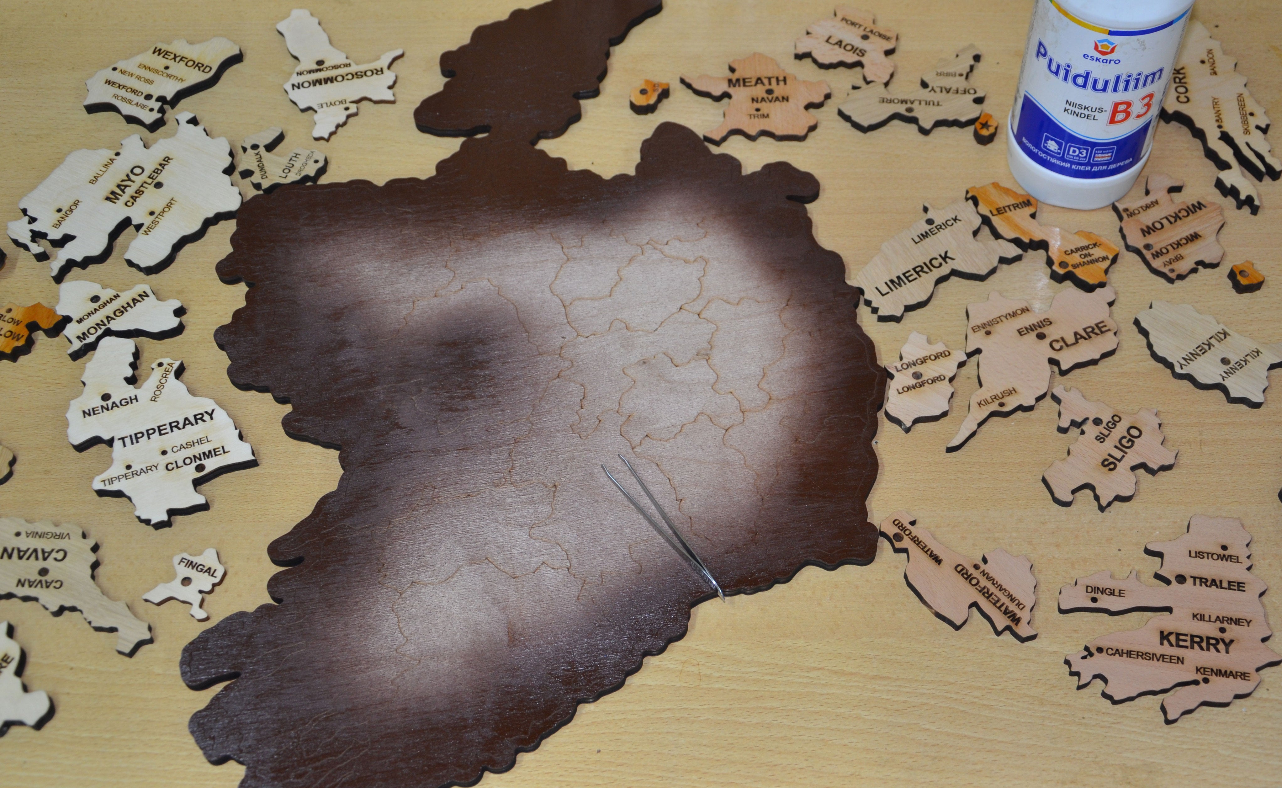 Ireland map laser cutting file