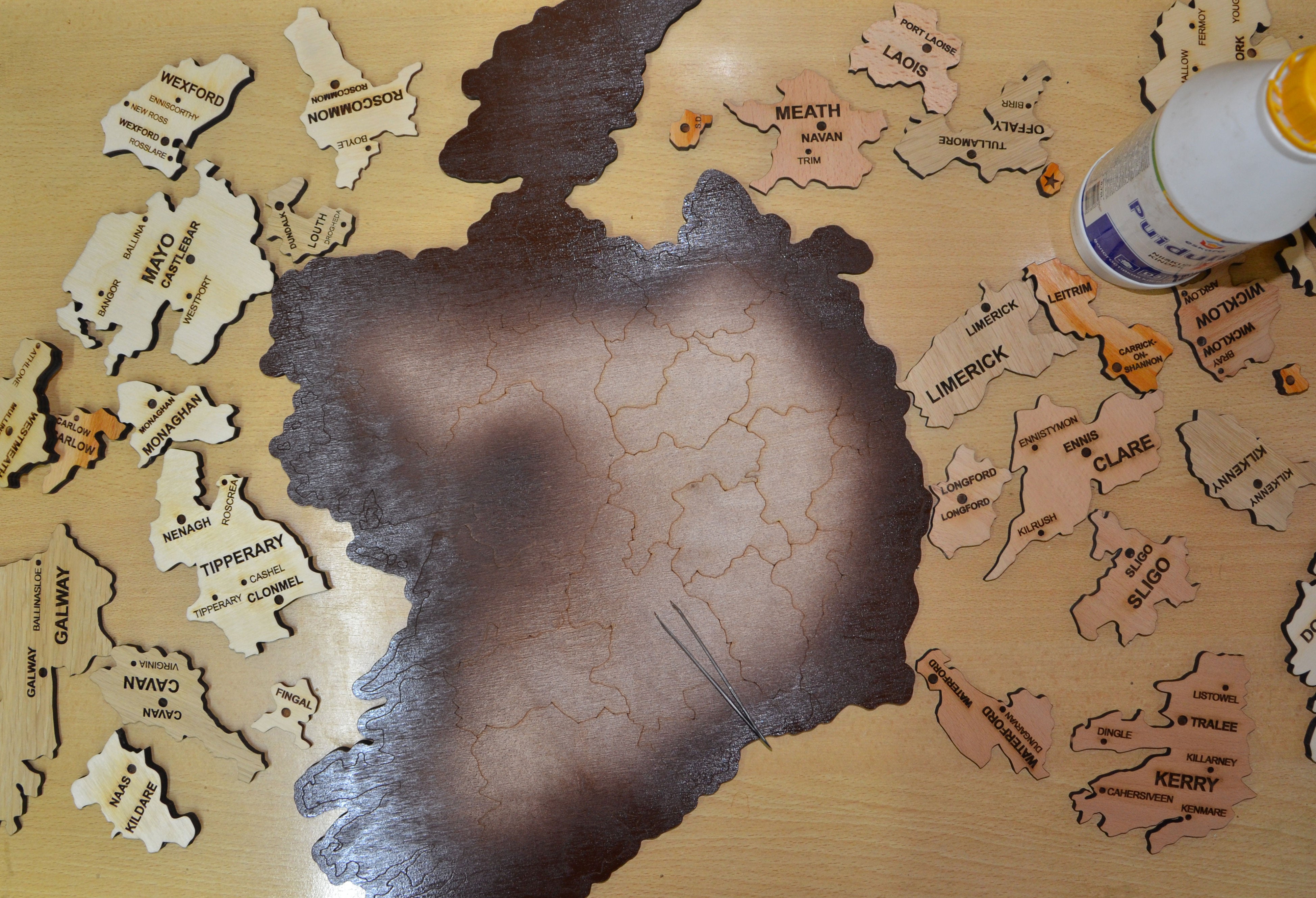 Ireland map laser cutting file