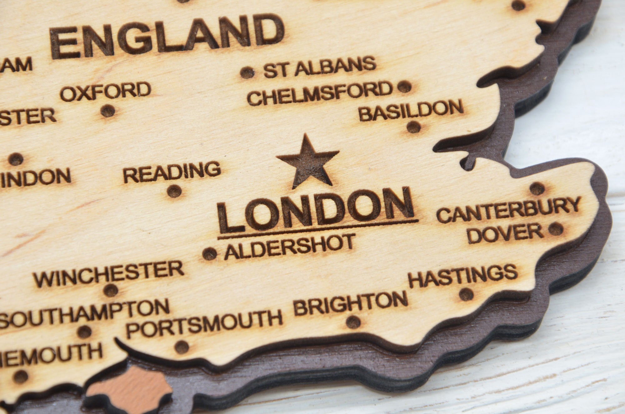 The United Kingdom Laser Engraiving Map