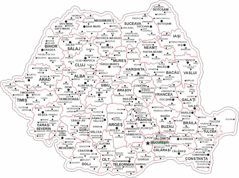 Romania Map Svg Puzzle For Laser Cutting