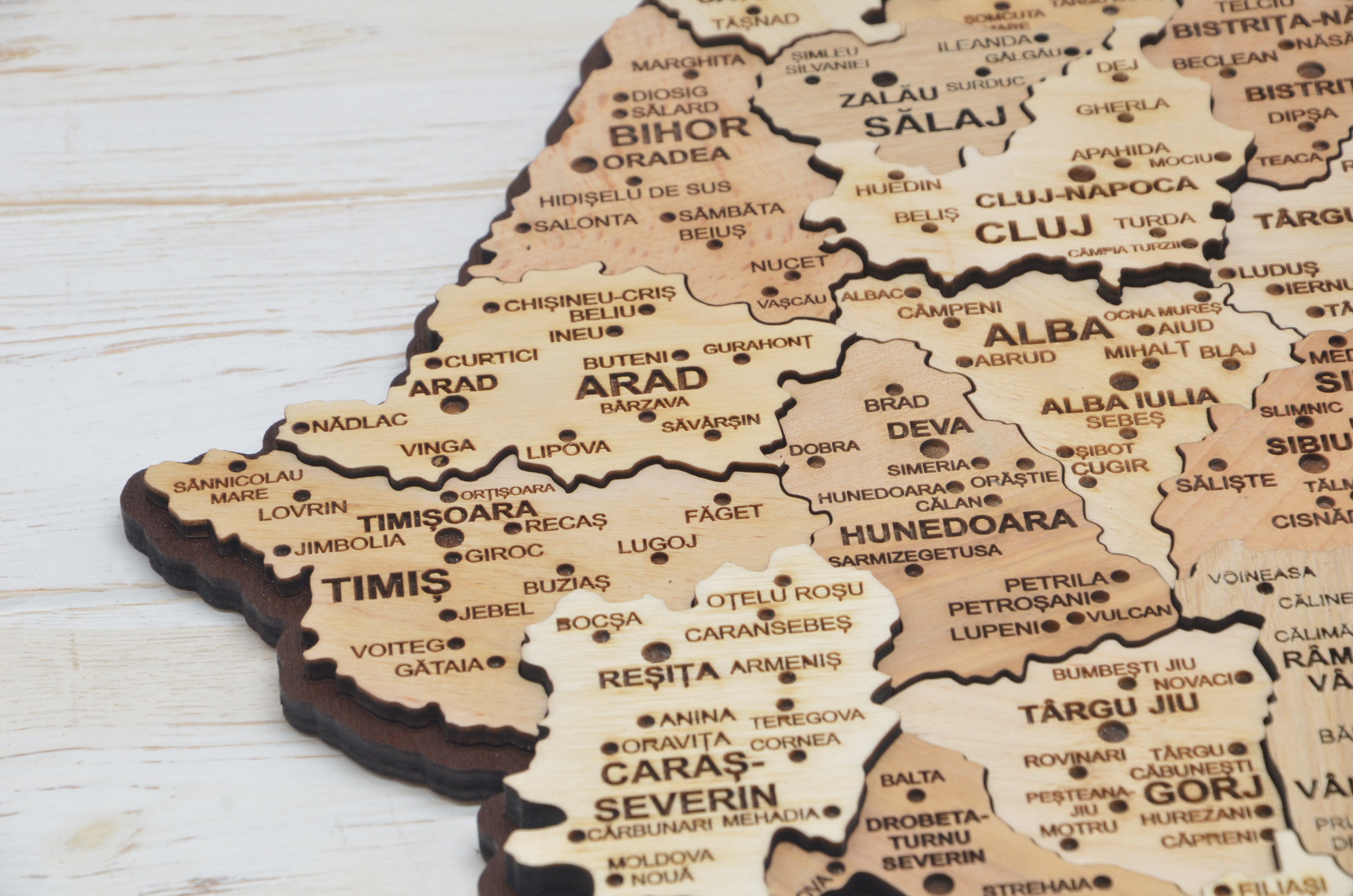 Romania Map Svg Puzzle For Laser Cutting