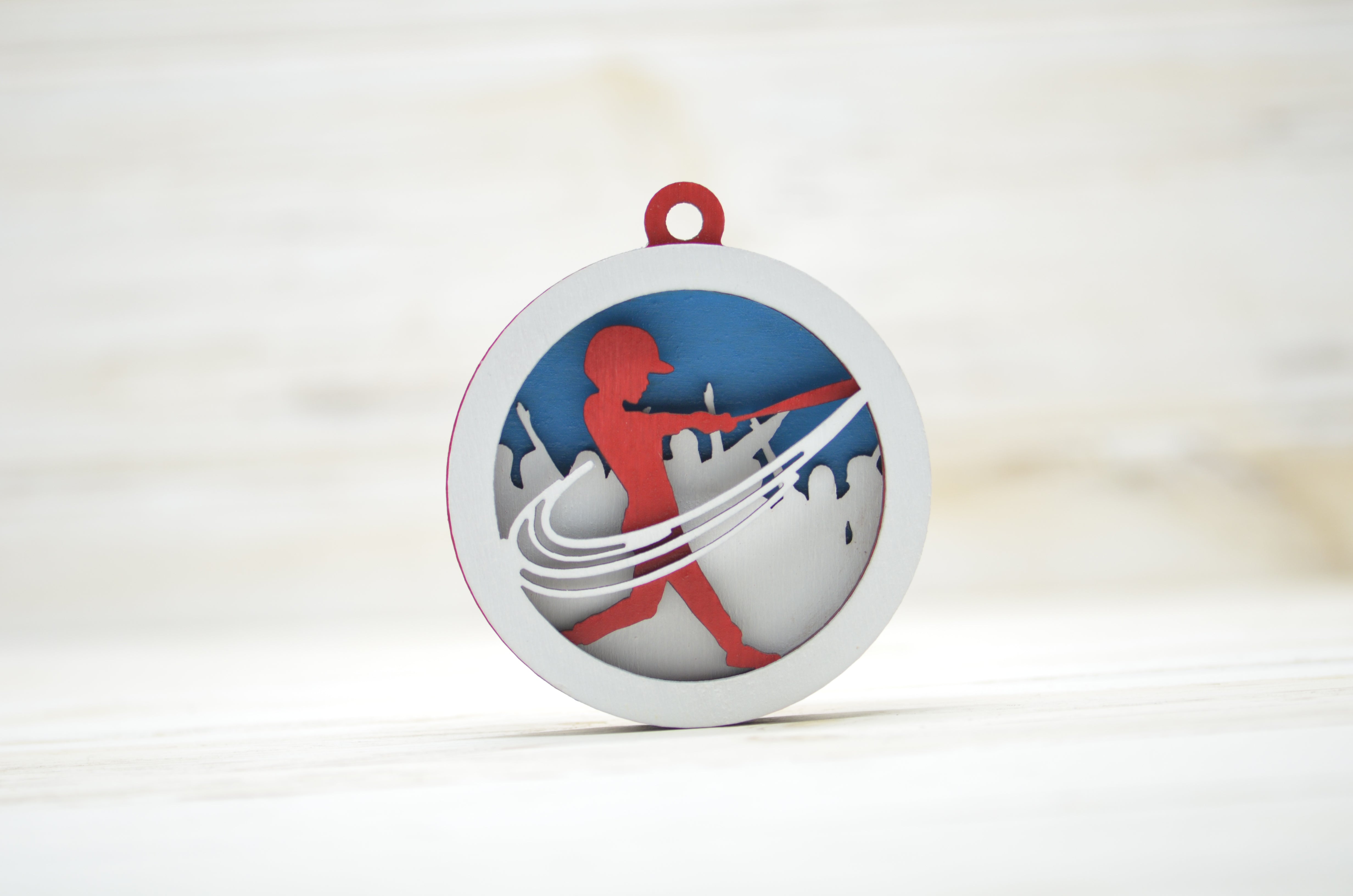 Baseball Multi Layer Christmas Ornament