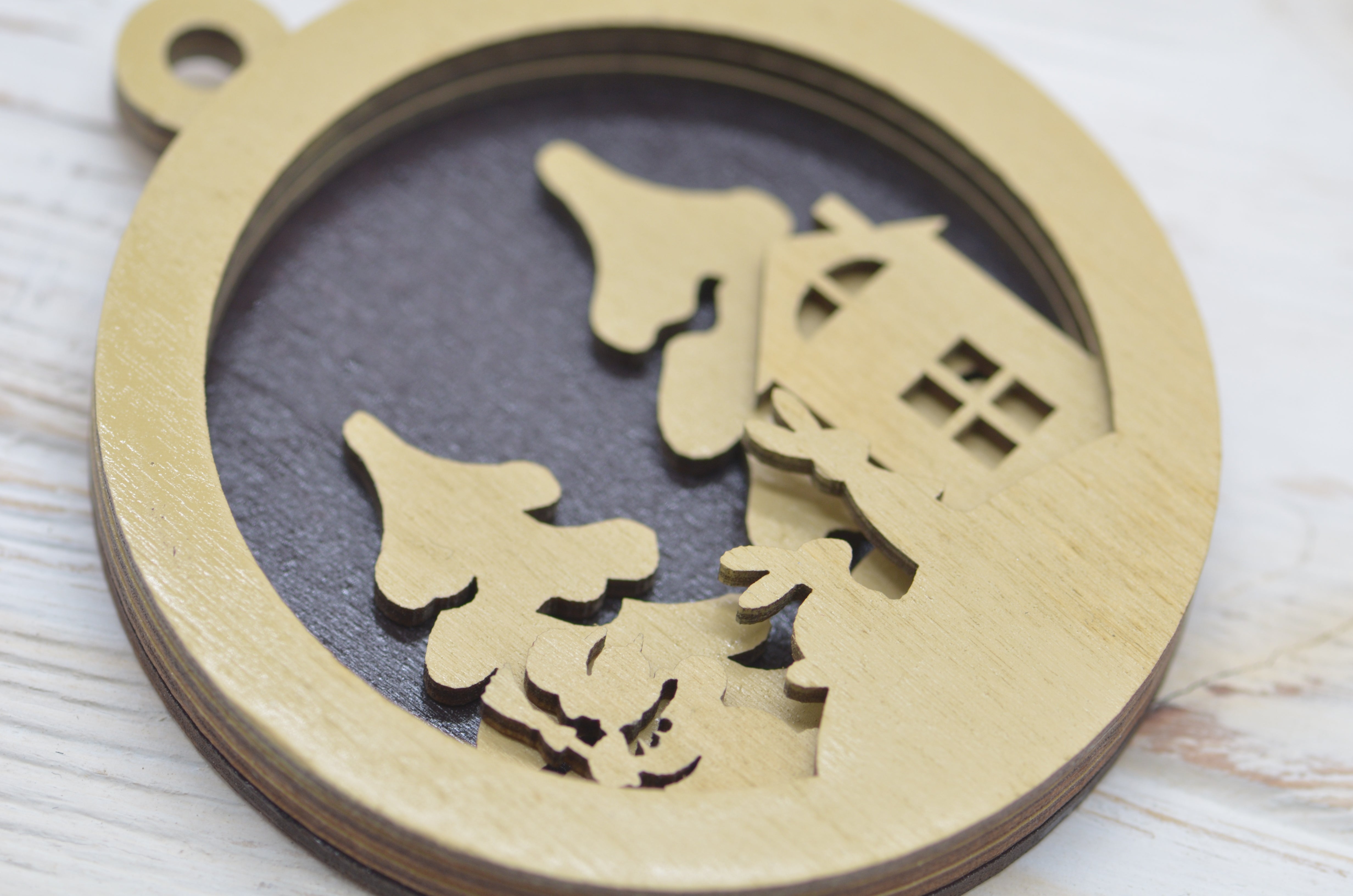 Glowforge Christmas Multilayer Svg File