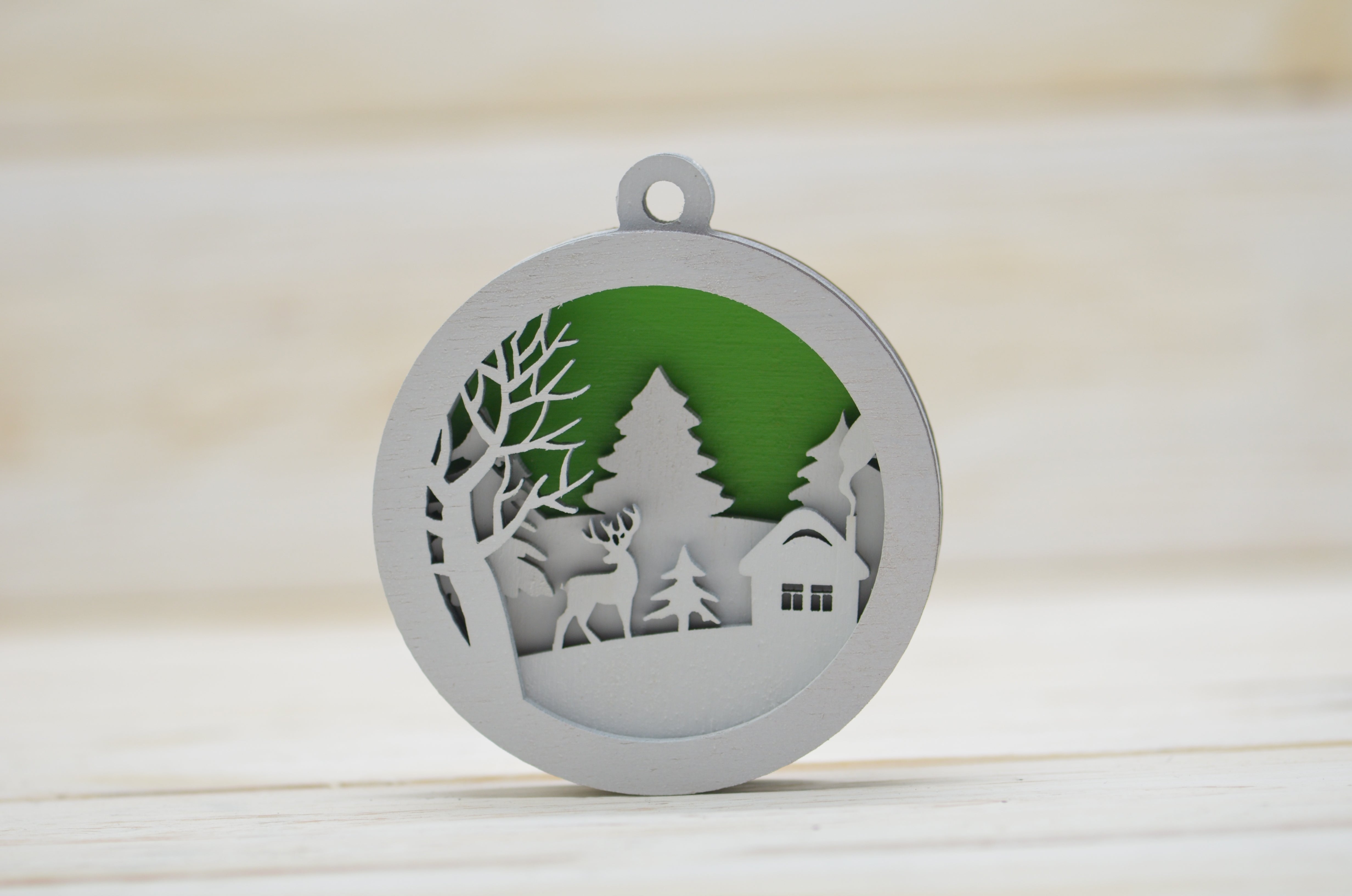 Christmas Multi Layer Deer Svg Ornament