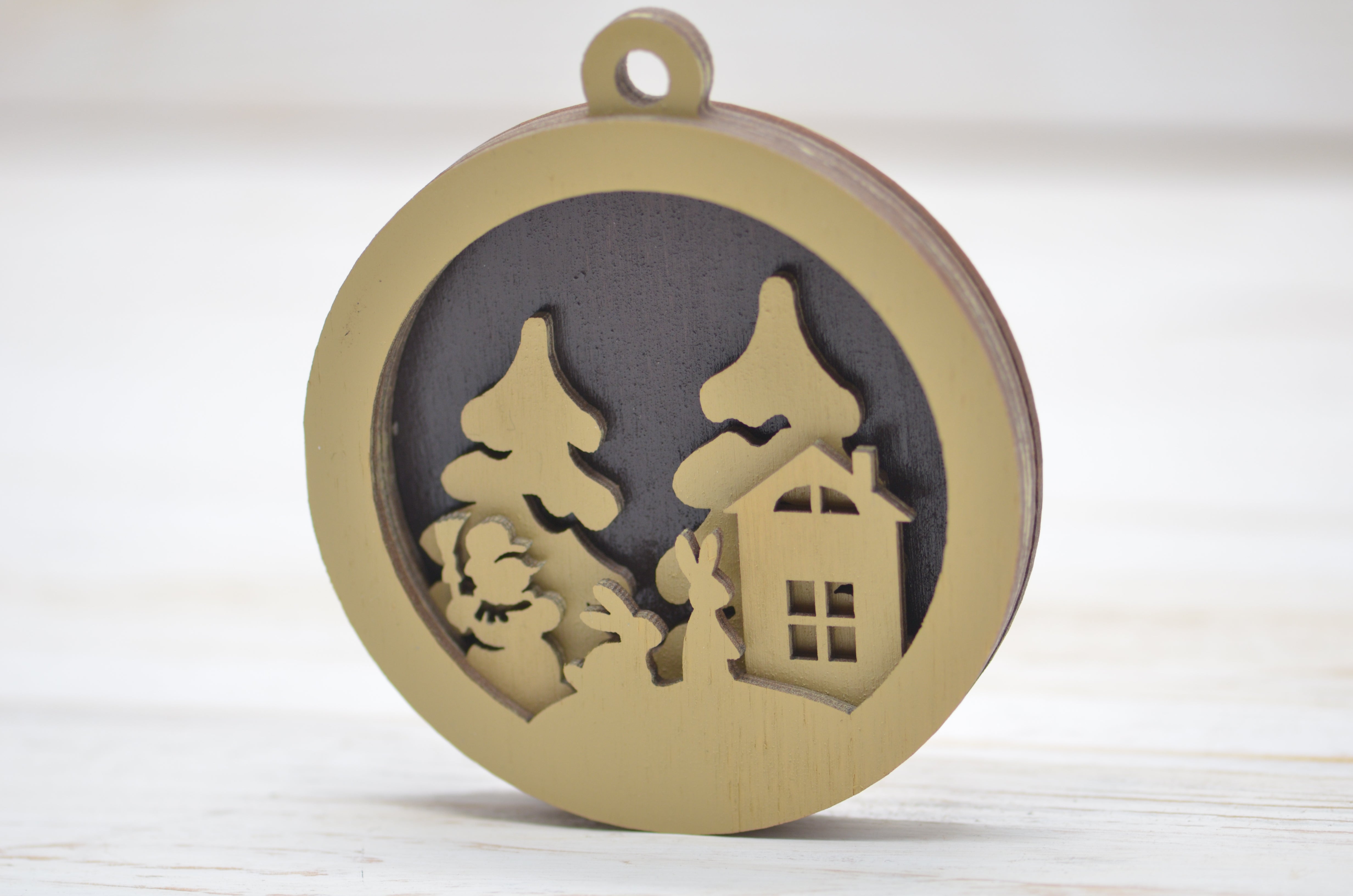 Glowforge Christmas Multilayer Svg File