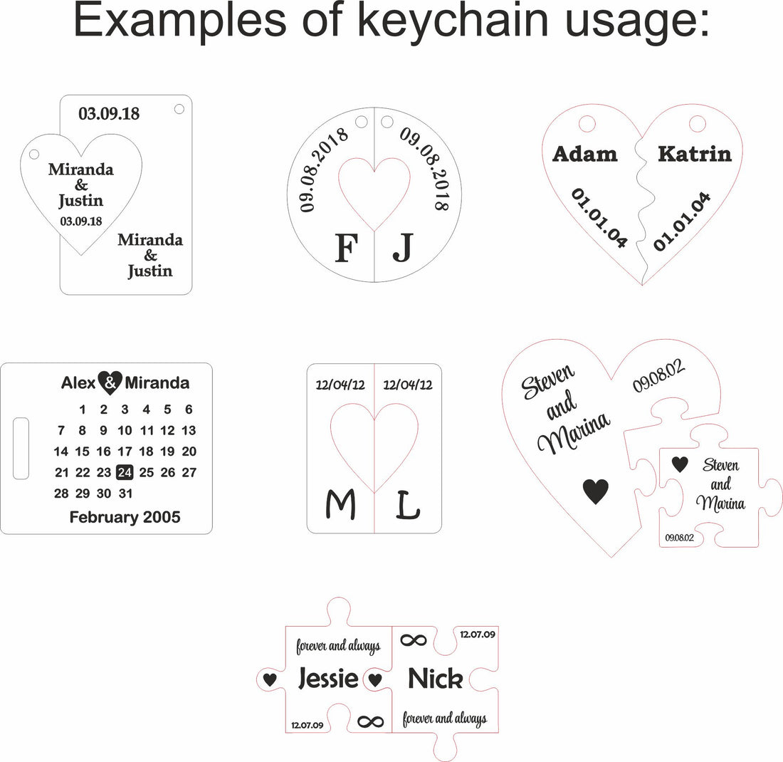 Valentine's Day Keychain Svg Template