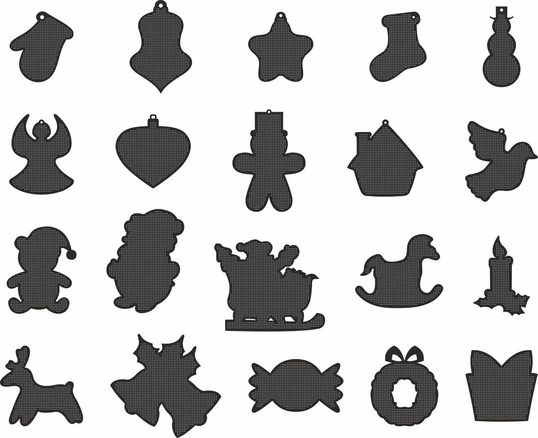 Cross Stitch Svg Christmas Ornaments
