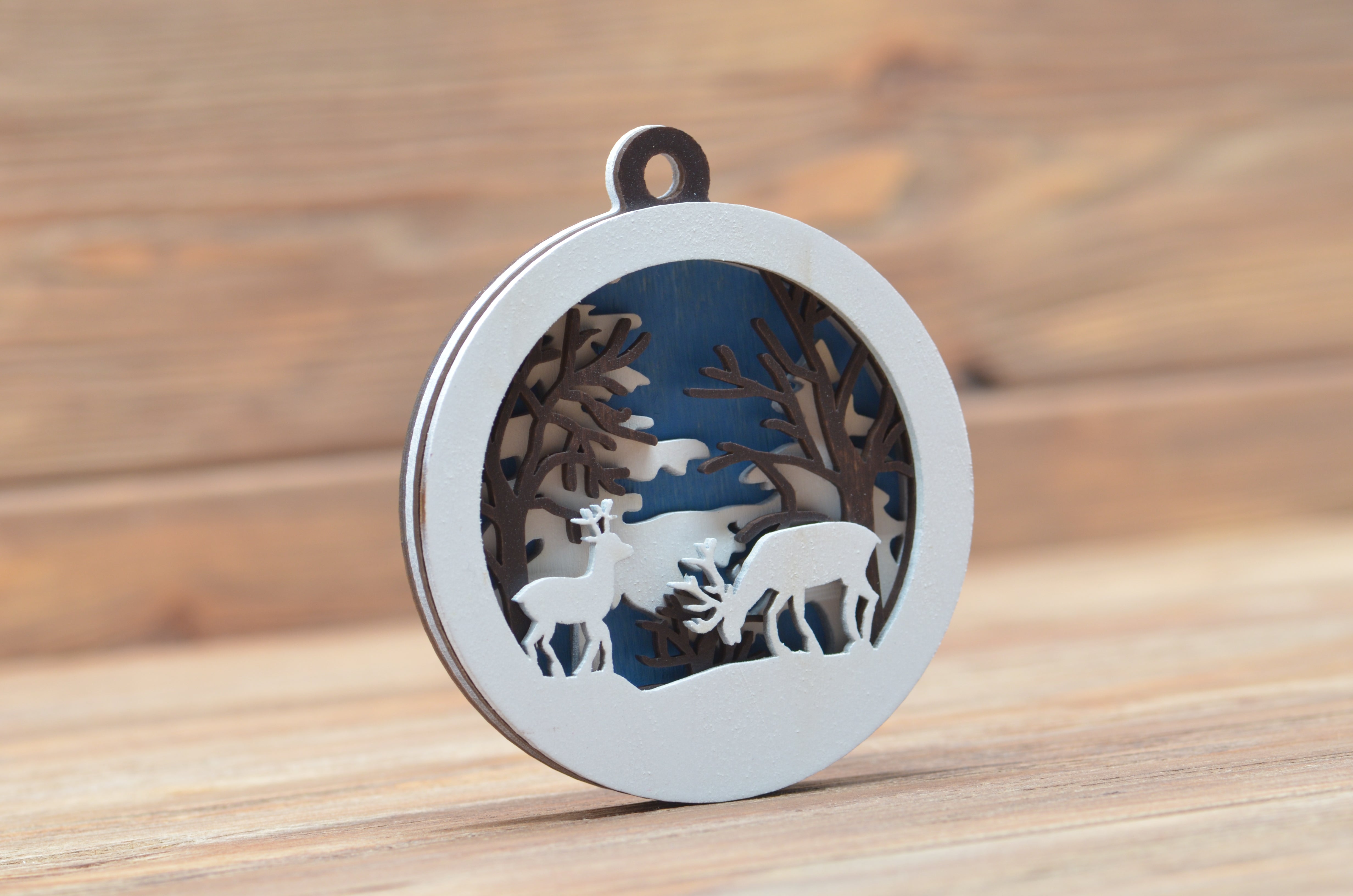 Christmas Deer Scene Svg Cutting Files