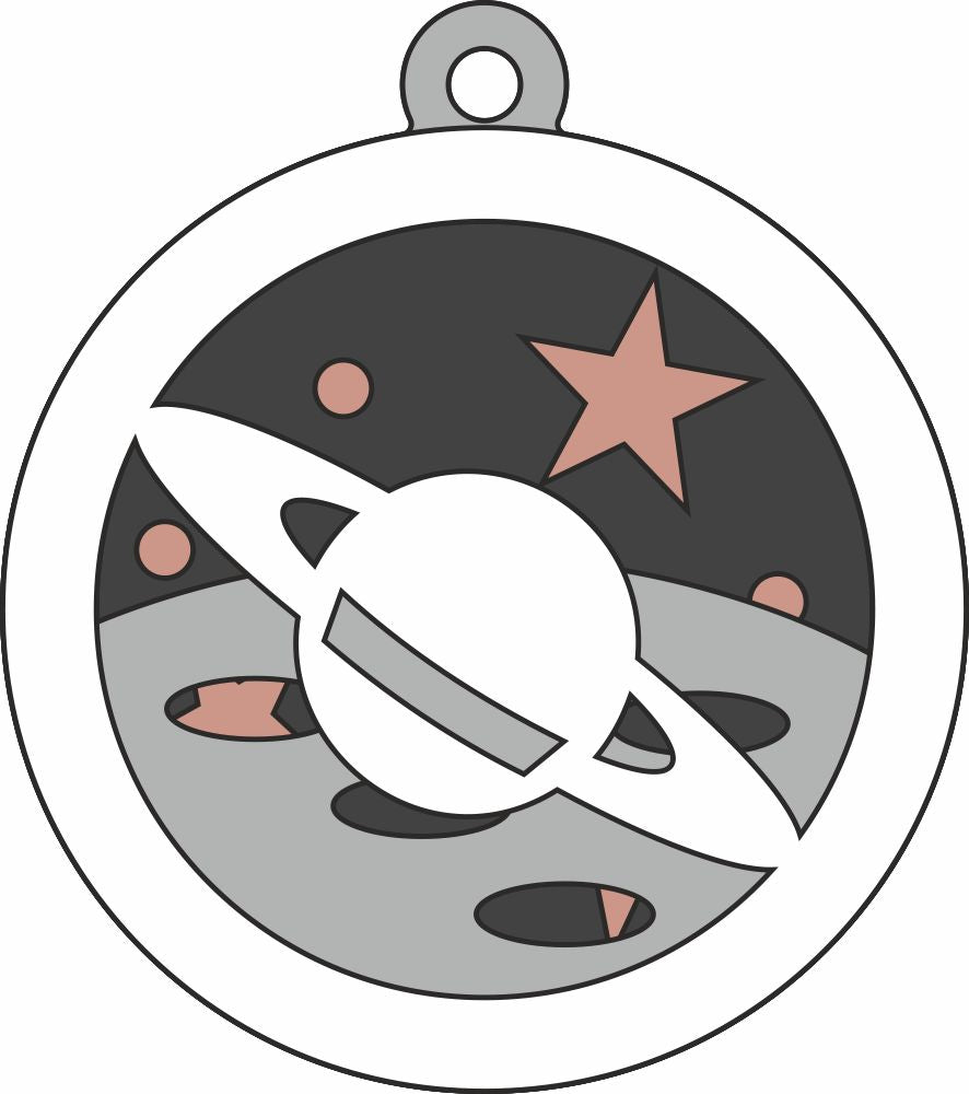 Space Christmas Svg Decoration